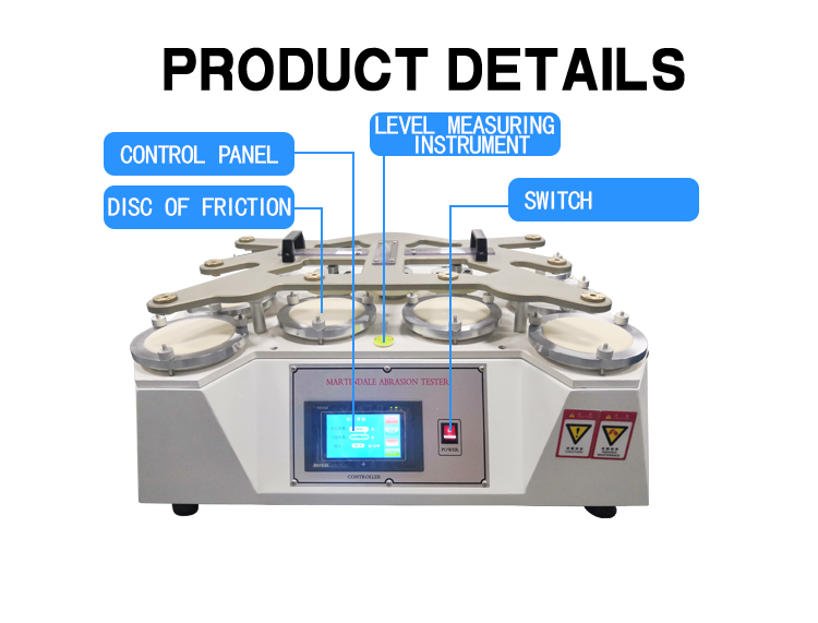 Martindale Abrasion Test Machine For Textile Pilling Resistance, High ...