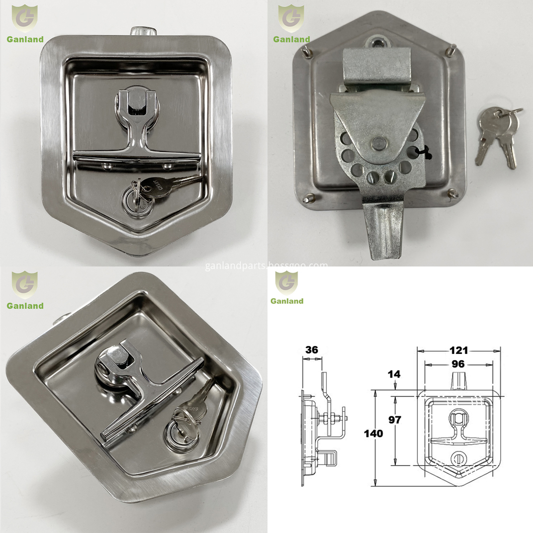 Gl-12112 Stainless Flush Mount Folding T Handle Latch, High Quality Gl ...