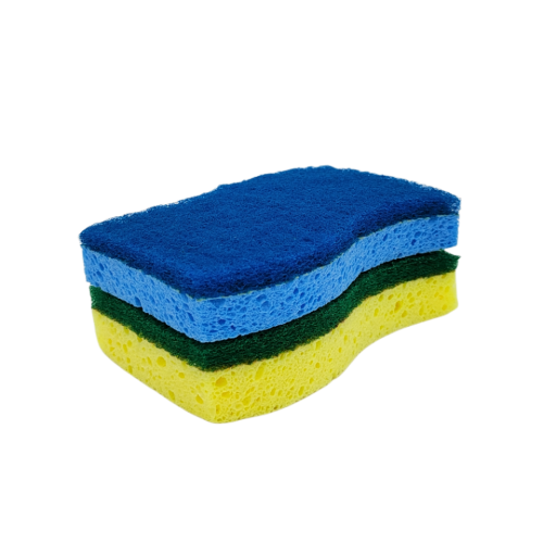 Cellulose Sponge With Nylon Scrub Fibers, High Quality Cellulose Sponge ...