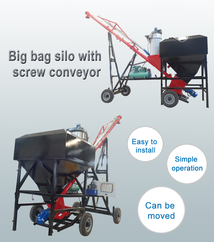 Sddom Big Bag Bulk Powder Cement Transfer Silo With Telescopic Loading ...