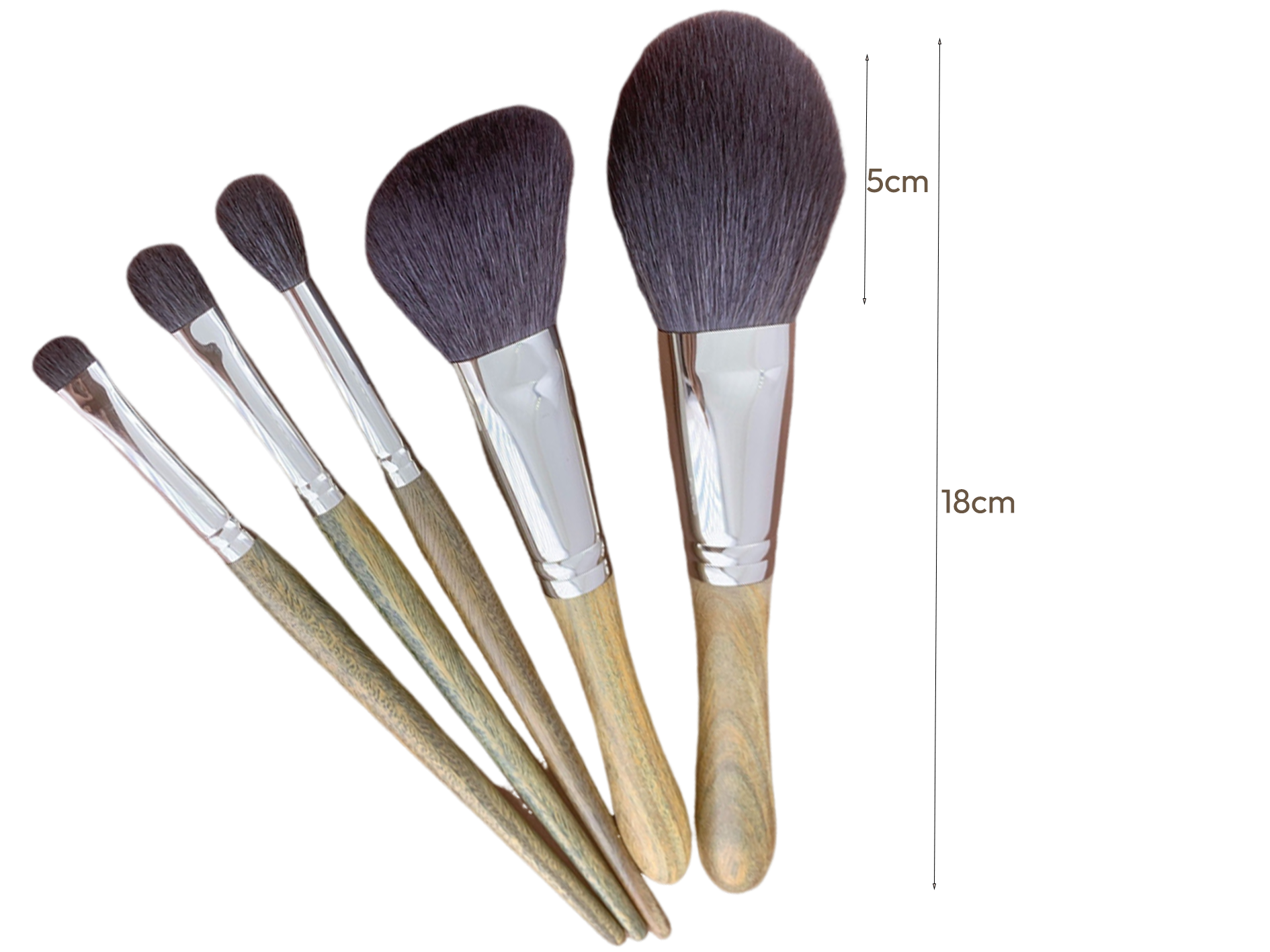 Dada Green Sandalwood Series Wool Material Aluminum Tube 5pcs Makeup ...