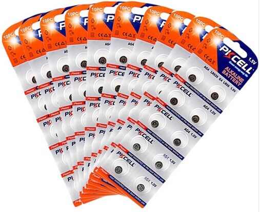 Pkcell Long Life 1.5v Ag12 Lr43 186 Alkaline Button Cell Battery For ...