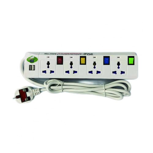 4 Way Extension Socket With 2 Usb, High Quality 4 Way Extension Socket ...