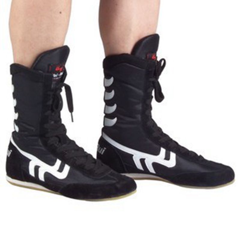 Professional Boxing Wrestling Shoes Rubber Outsole Breathable Combat ...