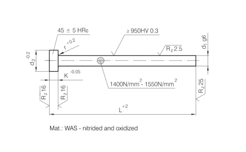Din1530/iso6751 Ejector Pins Nitrided And Oxidized, High Quality ...