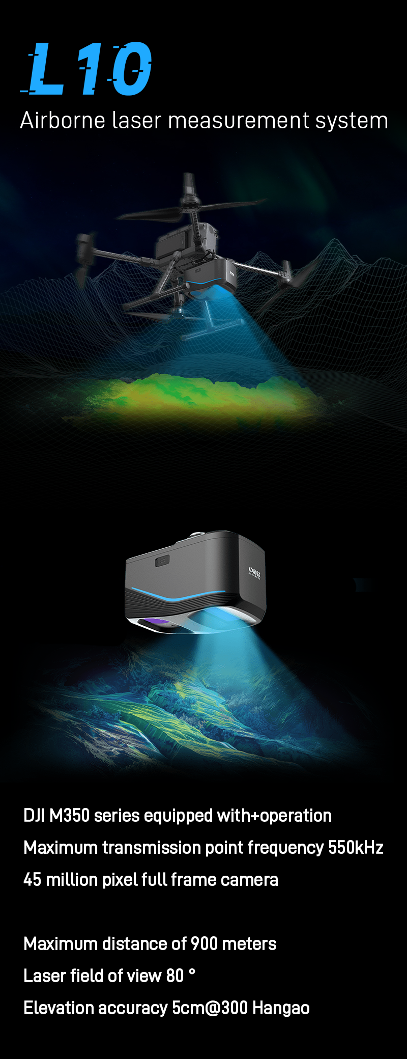 Rtk Uav Lidar Laser Scanner Hi-target L10 Airborne Lidar For Gps Drones ...