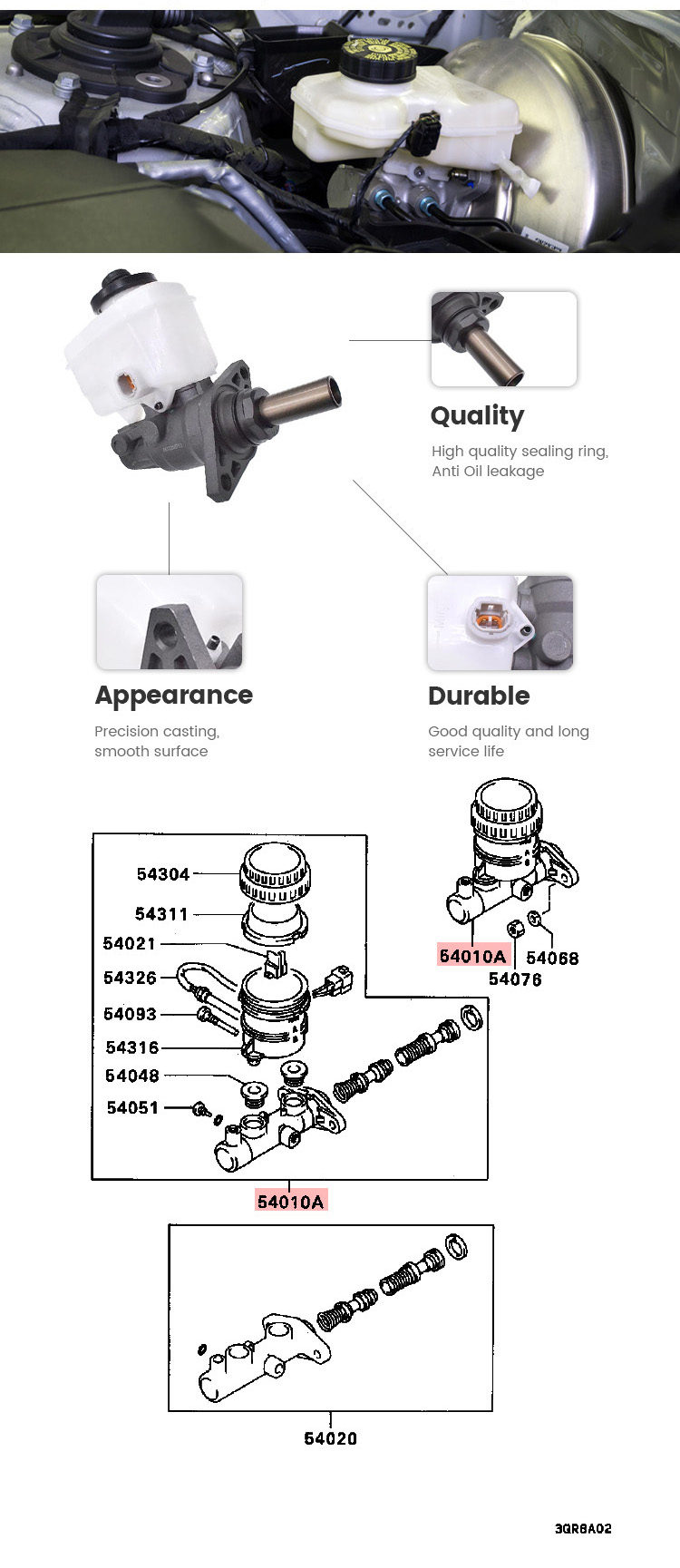 Brake Master Cylinder For Toyota Hilux Vigo 4x4 Suv Pickup Offroad ...