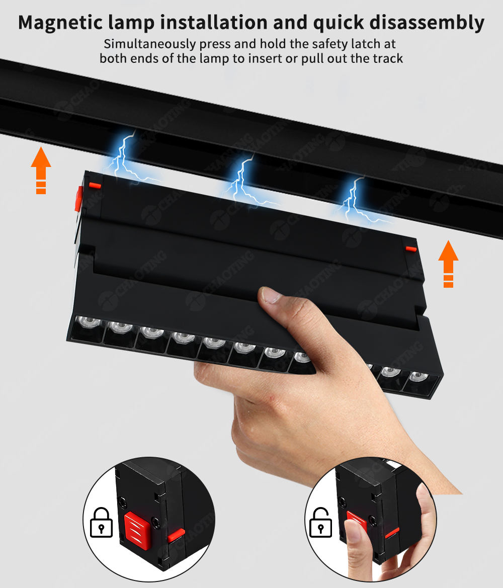 Magnetic Track Spotlight Lighting System - 1m To 2m Led Spots, High ...