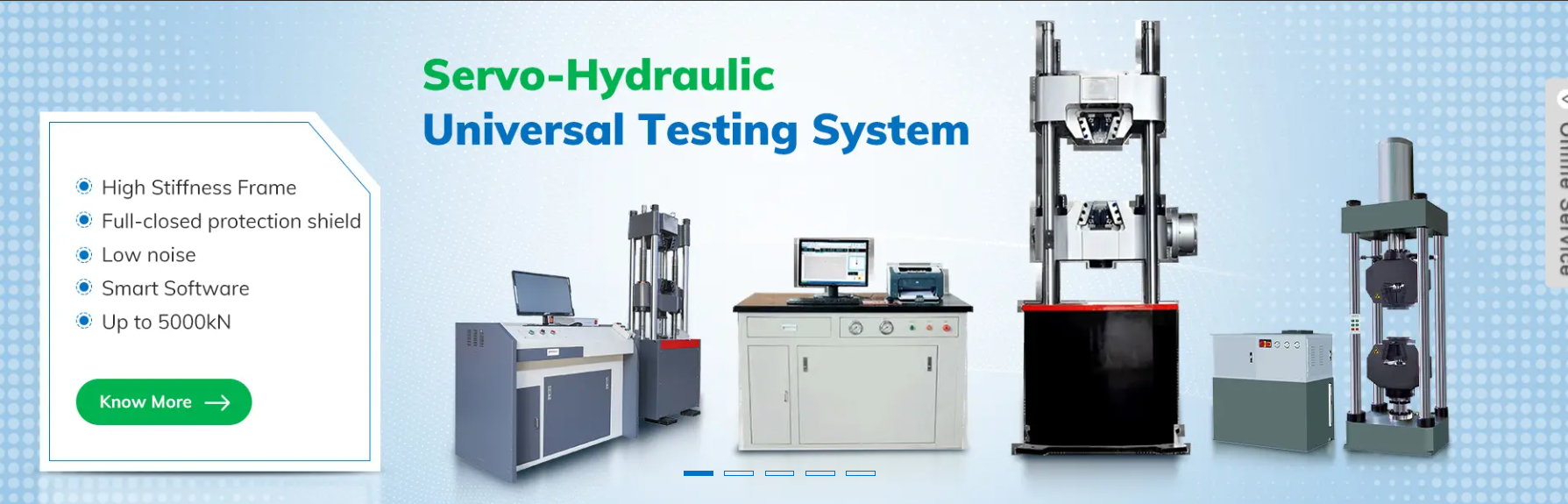 Kn Automated Hydraulic Servo Universal Testing Machine For Labs And ...