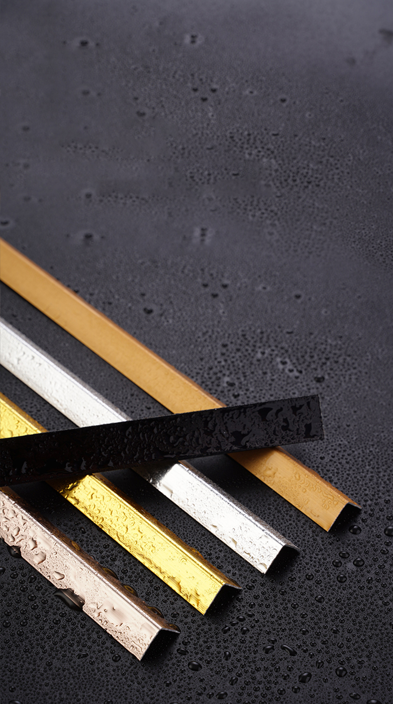 L-shape Aluminium Ceramic Tile Edge Trim - Room Angle Transition Strip ...