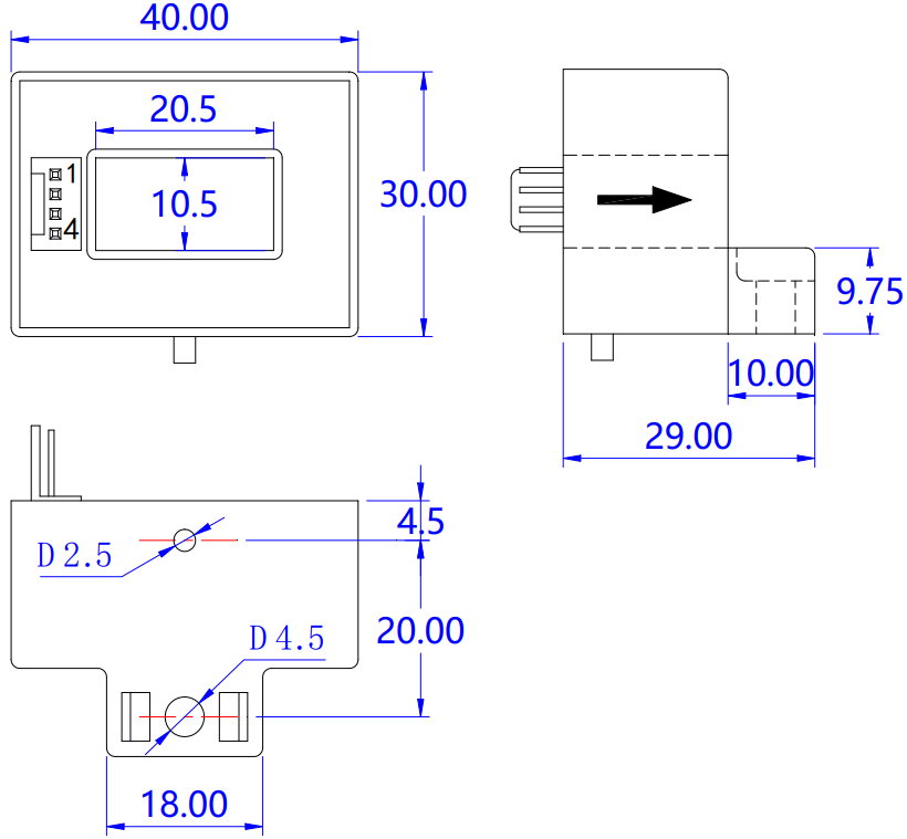 Open Loop Hall Effect Sensor Electrical Sensor, High Quality Open Loop ...