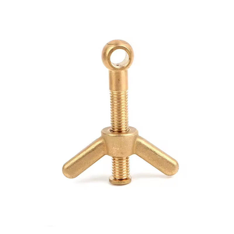 Marine Bolts: Impa 692401 Grade 8.8 Brass Dog Bolt, Wing Nut, And ...