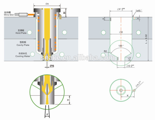 Hot Runner System Injection Moulding Hot Runner Nozzle, High Quality ...