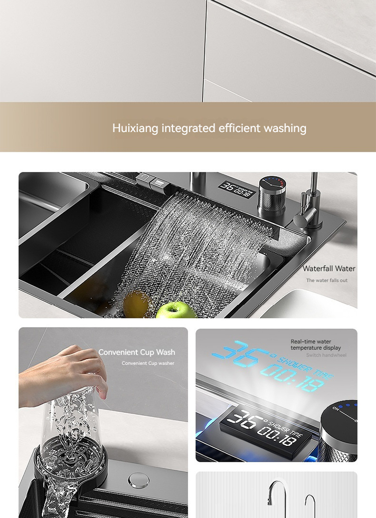Smart Kitchen: Exploring Waterfall Sinks And Stainless Steel Kitchen ...