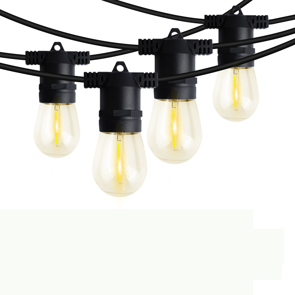 14.6m Ip65 Waterproof Outdoor Led String Lights With 15 E27 Sockets And ...