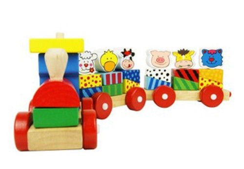 Baby Favorite Wooden Train,educational Three Animal Train Combinations ...