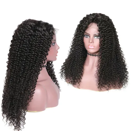 Pixie Cut Curl Pink Perruque Lace Front Original Ombre Short Human Hair ...