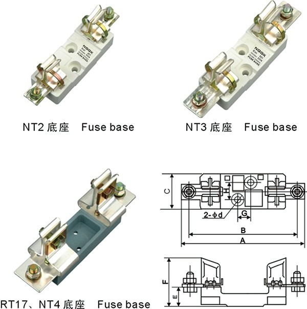 Nt2 Nh2 Resin Ceramics Hrc Low Voltage Fuse Base And Holder, High ...