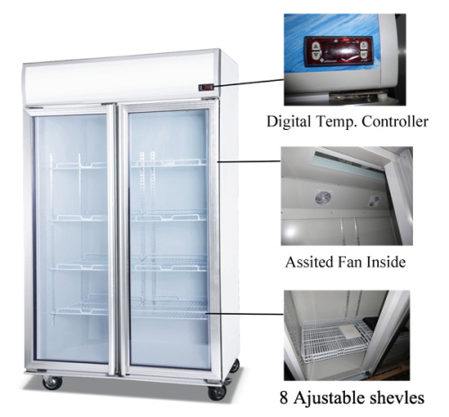 900l Glass Door Refrigerator Freezer,commercial Refrigerator Lg-900m2f ...