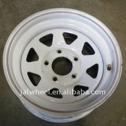 White Trailer Wheel Rim Of 12x4.0'', High Quality White Trailer Wheel ...