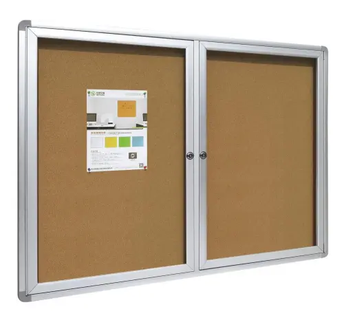 School Lockable Open Doors Notice Board With Keys, High Quality School ...