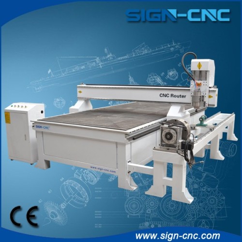 Wood Furniture Making 4x8 Ft Cnc Router Machine , Wood Cutter Cnc Router With Rotary Device ...