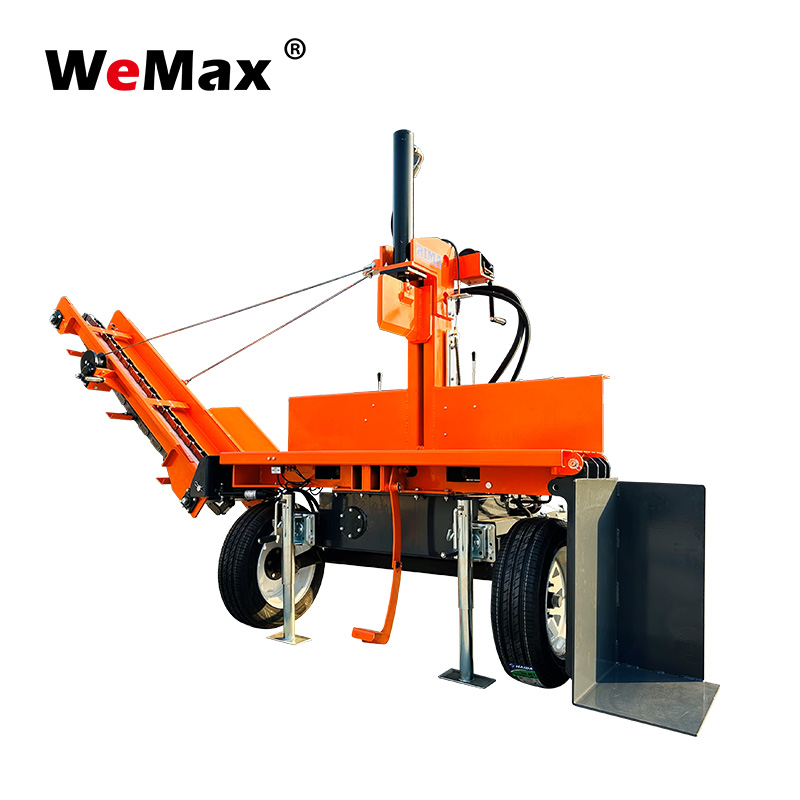 Vertical Log Splitter With Conveyor Belt For Wood Processing, High ...