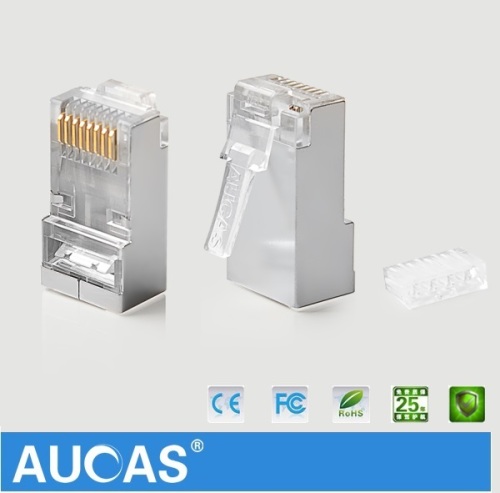 For Network Communication Rj45 Female 8 Pin Cat6 Metal Plated Connector ...