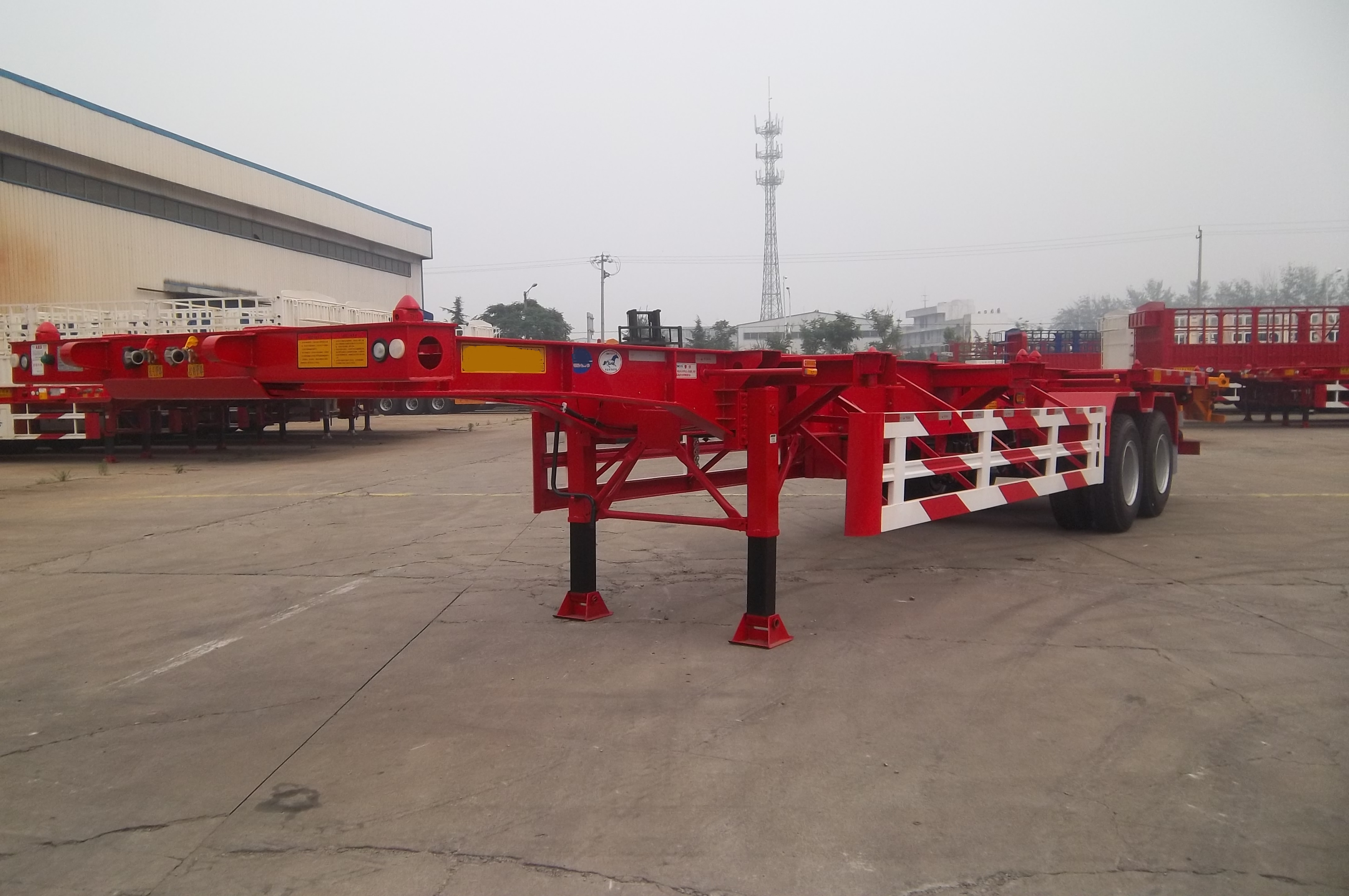 20ft Container Skeleton Chassis Trailer, High Quality 20ft Container ...