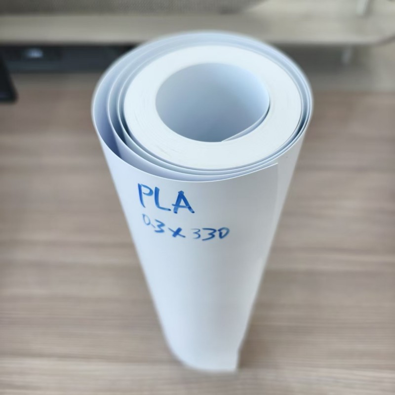 100% Compostable White Pla Film Roll Rigid, High Quality 100% ...