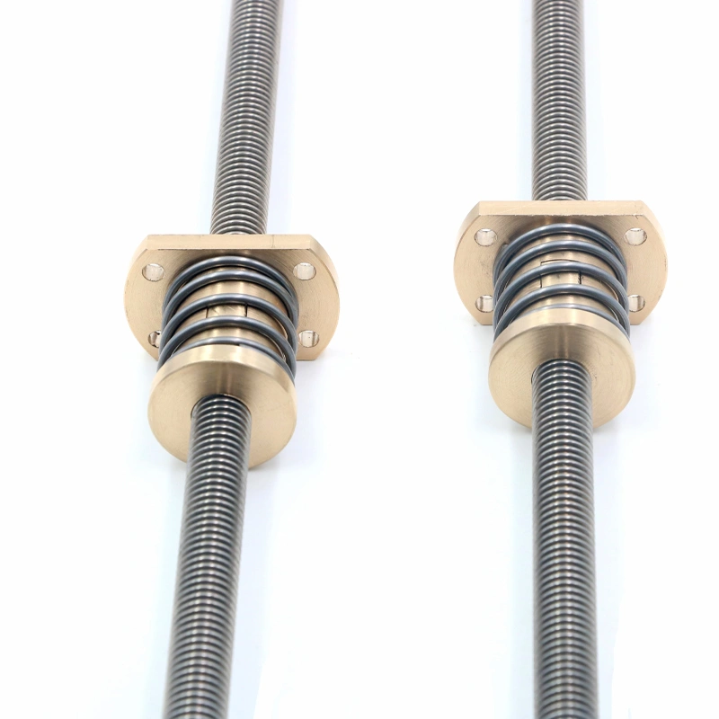 Brass nut anti-backlash lead screw Tr10x2 China Manufacturers Suppliers ...