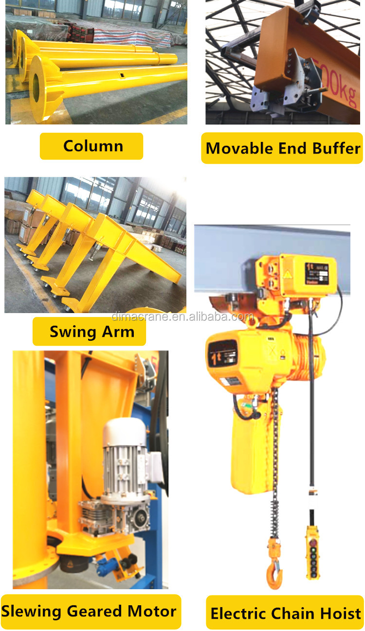 Movable-column Slewing Jib Crane - 1 Ton (1000 Kg) Non-standard Design ...