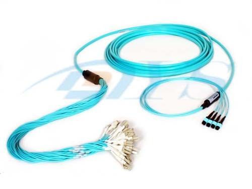 Multimode Optical Fiber Patch Cord , Mtp / Mpo Fiber Optic Trunk Cable ...