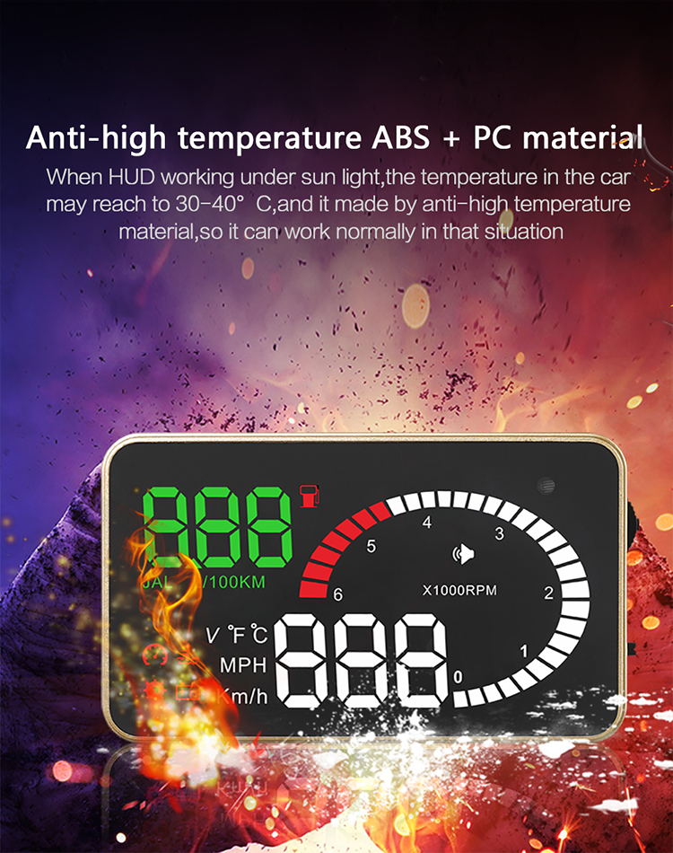 Universal Car Speedometer Obd Speed Lock Hud Display On Windshield ...