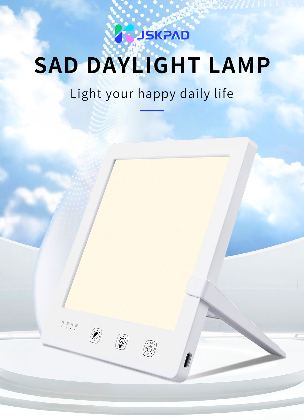 Jskpad แบบพกพา 10000 Lux Sad Led Light Lamp คุณภาพสูง Jskpad แบบพกพา ...