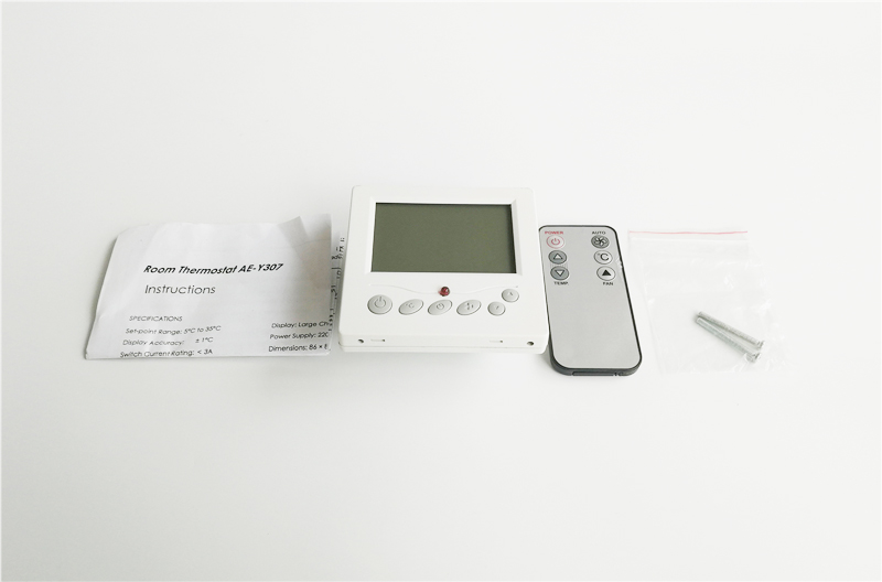 Ac220v Remote Control Room Thermostat Large Lcd Screen Thermostat For ...