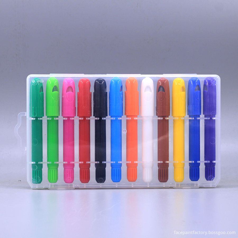 12 Colors Face Paint Marker Sticks Set, High Quality 12 Colors Face ...