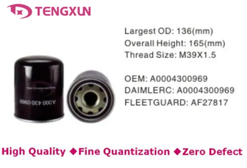 Auto Parts Air Dryer Cartridge Air Filter For Benz (a0004300969), High ...