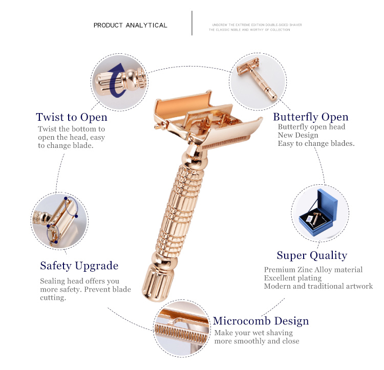 Stainless Steel Double Edge Adjustable Safety Razor, High Quality ...