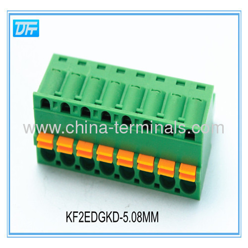 5.08mm Pcb Terminal Block Plug, Spring Cage Connection Terminal Block ...