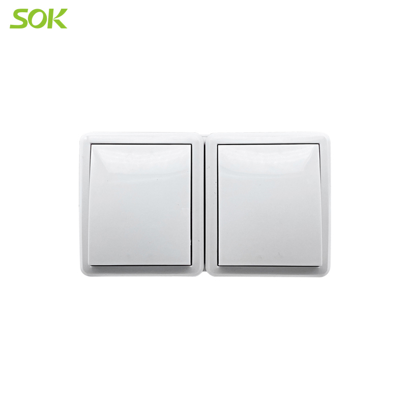 Block Double 1gang 2way Switch Surface Mounted Ip44, High Quality Block ...