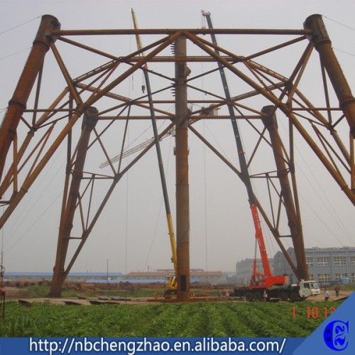 Advanced Configuration 3/4l Angular/tubular Power Transmission Tower , Hot Dip Galvanization ...