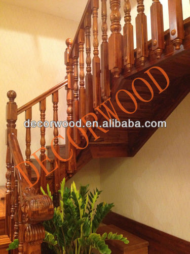 Red Oak Open Stringer Wooden Staircase, High Quality Red Oak Open ...