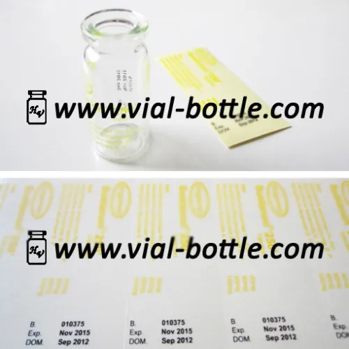 Plastic Printing Labels For 10ml Injection Vial Using, High Quality ...