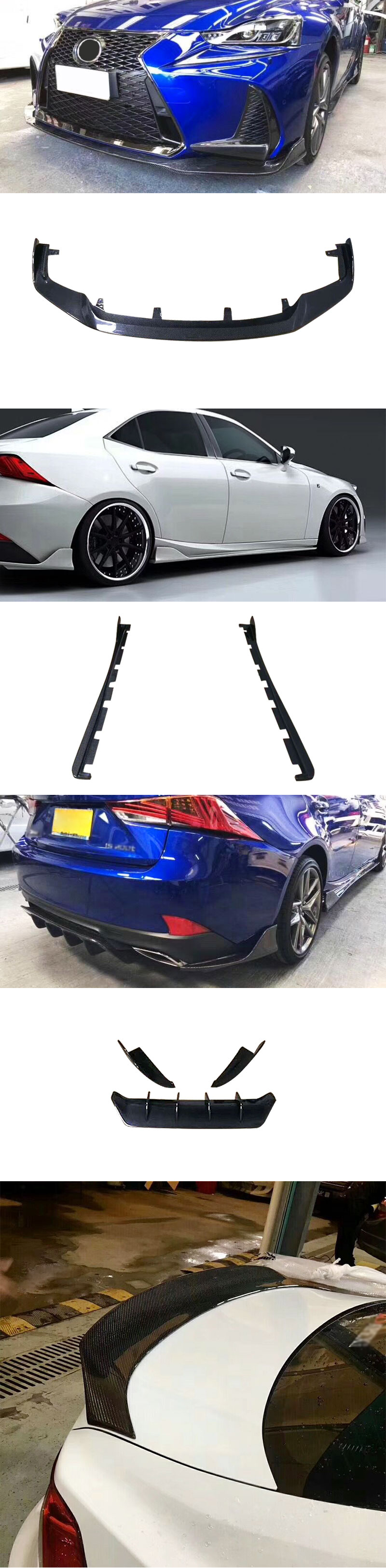 Carbon Fiber Body Kit For Lexus Is200/is250/is300 - Front Lip Spoiler ...