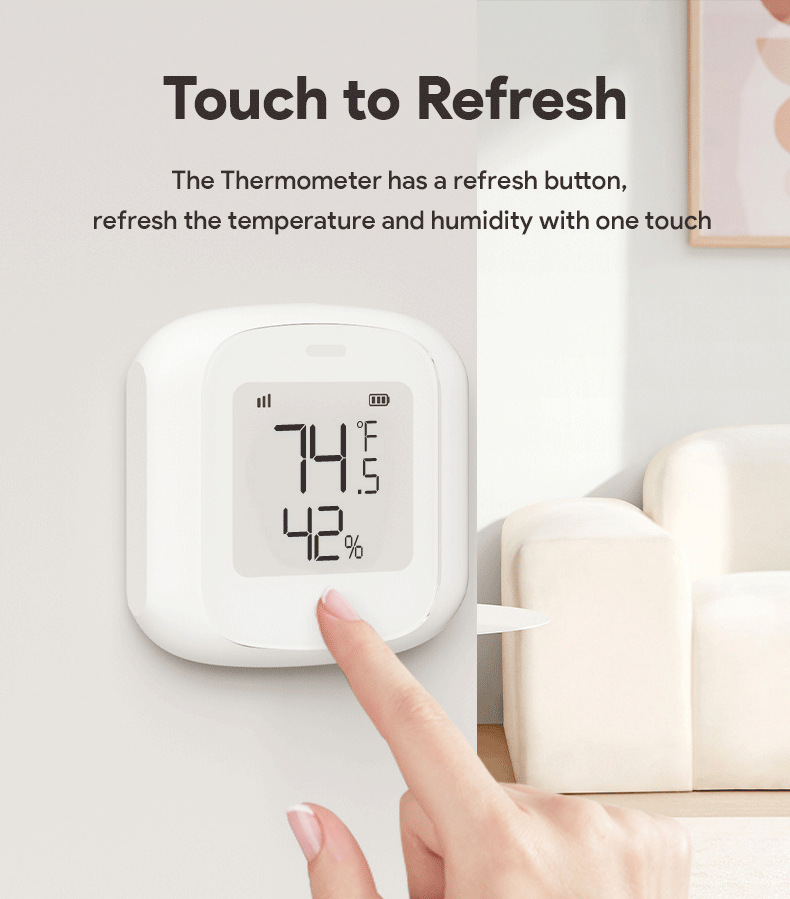Smart Wifi Temperature And Humidity Sensor With Wireless Intelligent ...