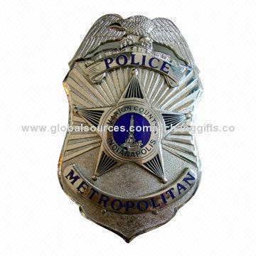 Police Badges, Made Of Zinc Alloy/die-struck Brass Material, 3d Design ...