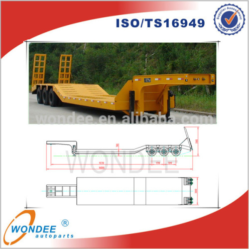 3-axle Low Bed Semi Trailer, High Quality 3-axle Low Bed Semi Trailer ...