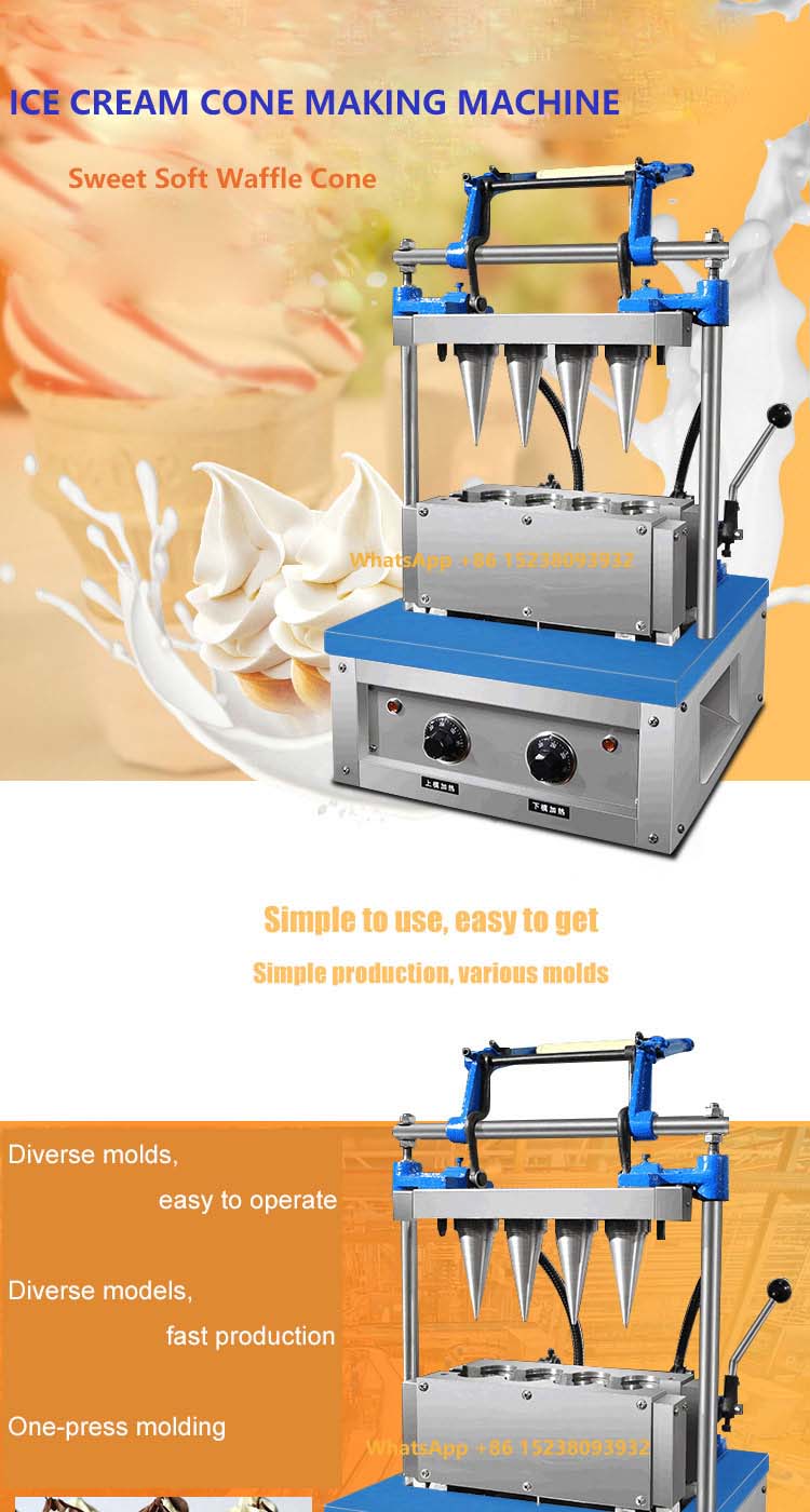 Blue Customizable Ice Cream Cone Machine, High Quality Blue ...