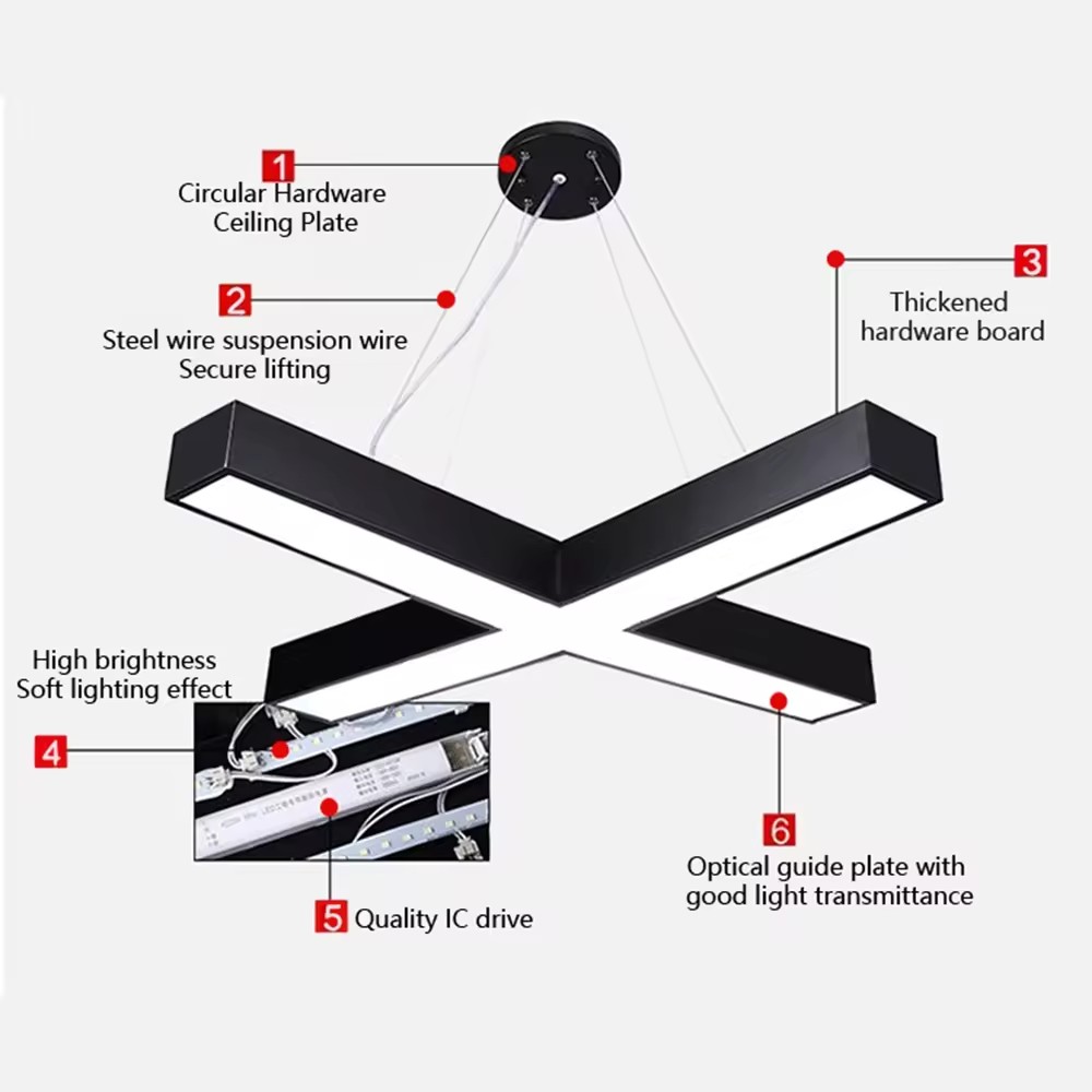 X-shaped Chandelier: Led Linear Light Pedant Lamp At Good Price, High ...